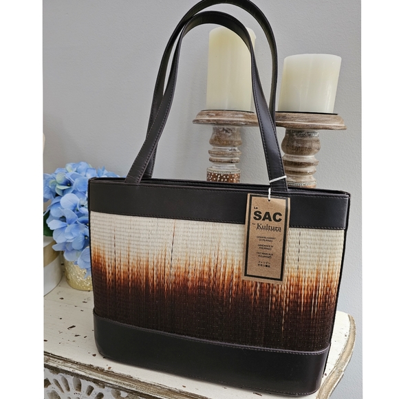 Le Sac | Bags | Nwt Le Sac Kultura Ombre Brown Hand Tote Bag | Poshmark